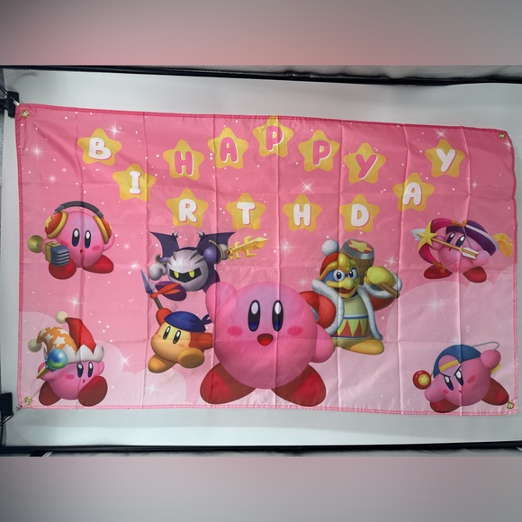 Party Supplies | Kirby Happy Birthday Backdrop Banner 5x3ft | Poshmark